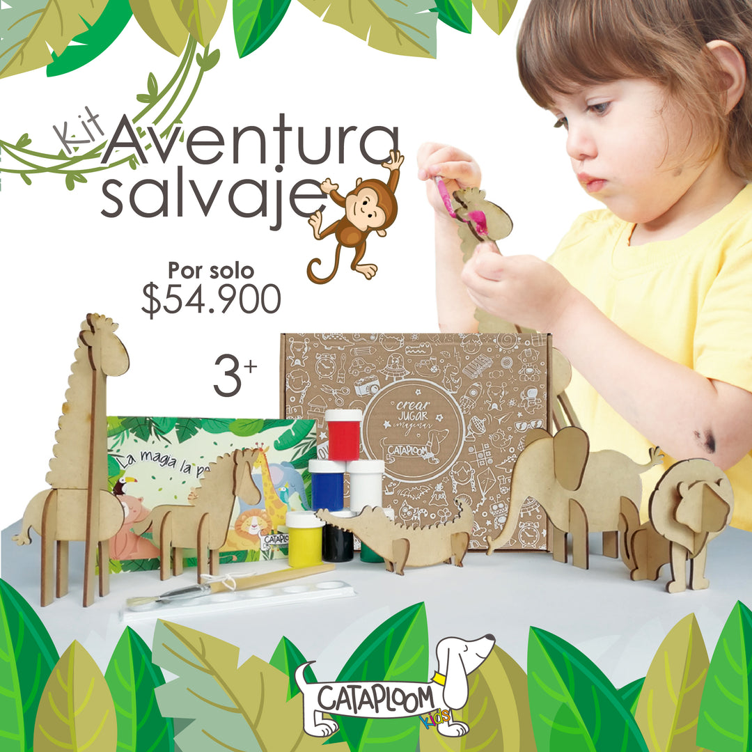 ️ Kit Aventura Salvaje: animales en madera COMPRA HOY – Cataploomkids